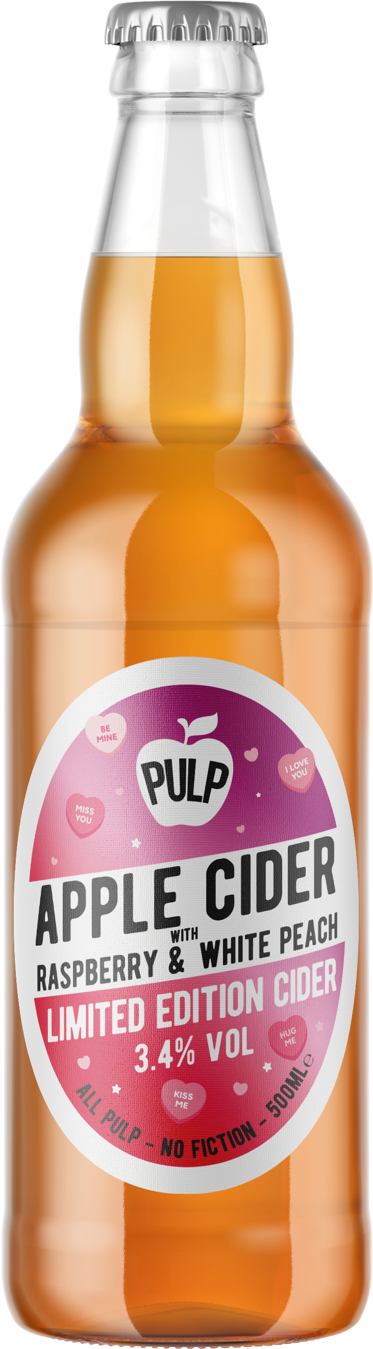 PULP Raspberry & White Peach 3.4% 500ml Bottles – PULP Cider